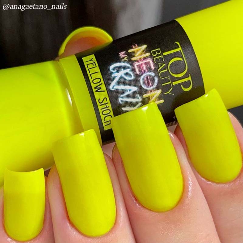 Esmalte Top Beauty Neon My Crazy - Yellow Shock 9ml - Atacado do Esmalte