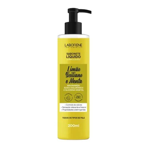 Sabonete Liquido Laborene Limão Siciliano&Menta 200ML - Atacado do Esmalte