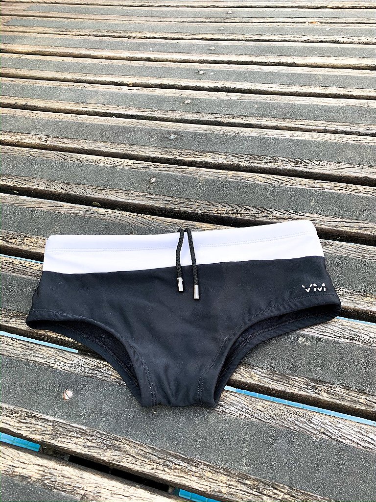 Sunga VM Clássica Bicolor White Small Black - VM Wear