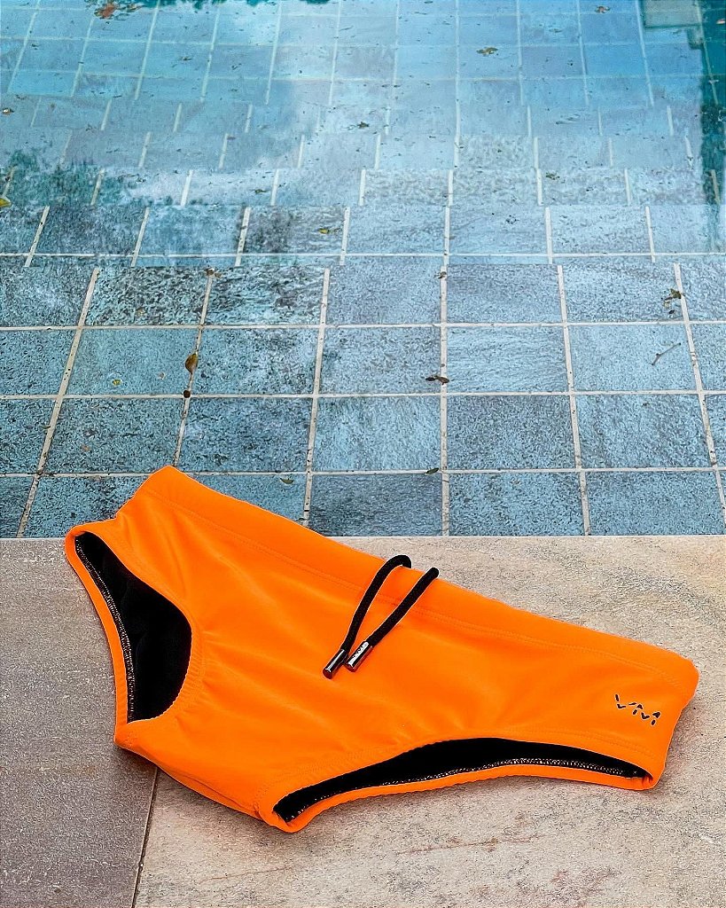 Sunga VM Slim Lisa Laranja Neon - VM Wear