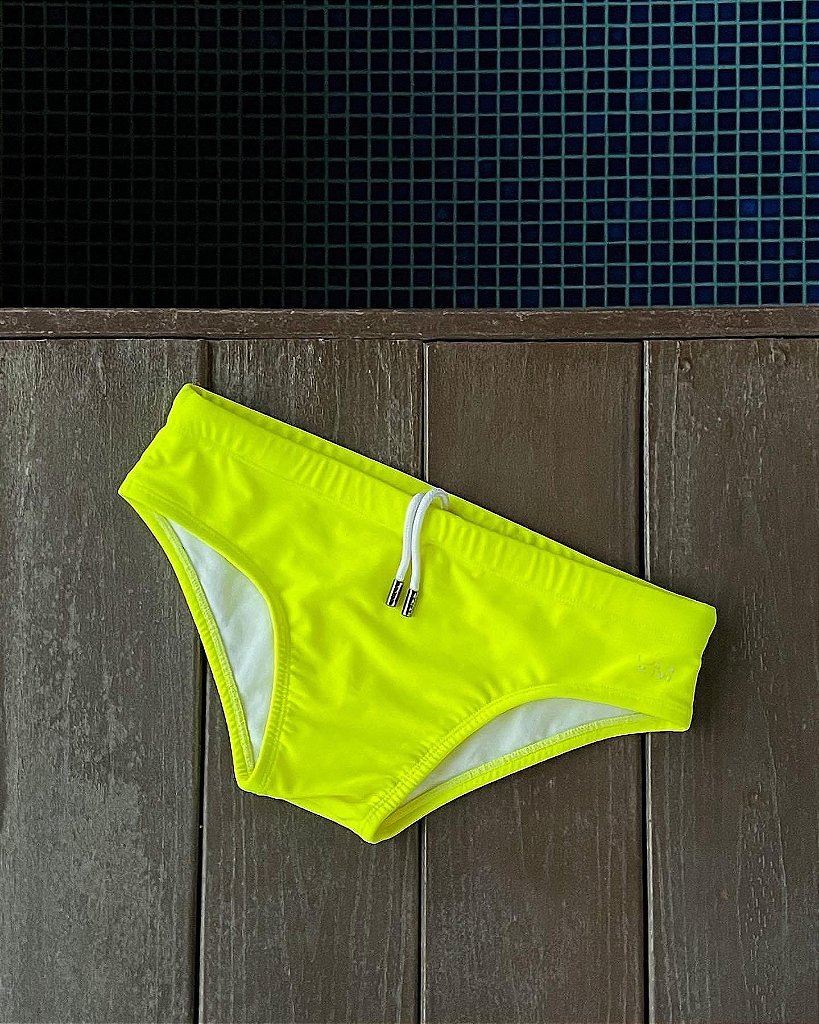 Sunga VM Slim Lisa Amarela Neon - VM Wear