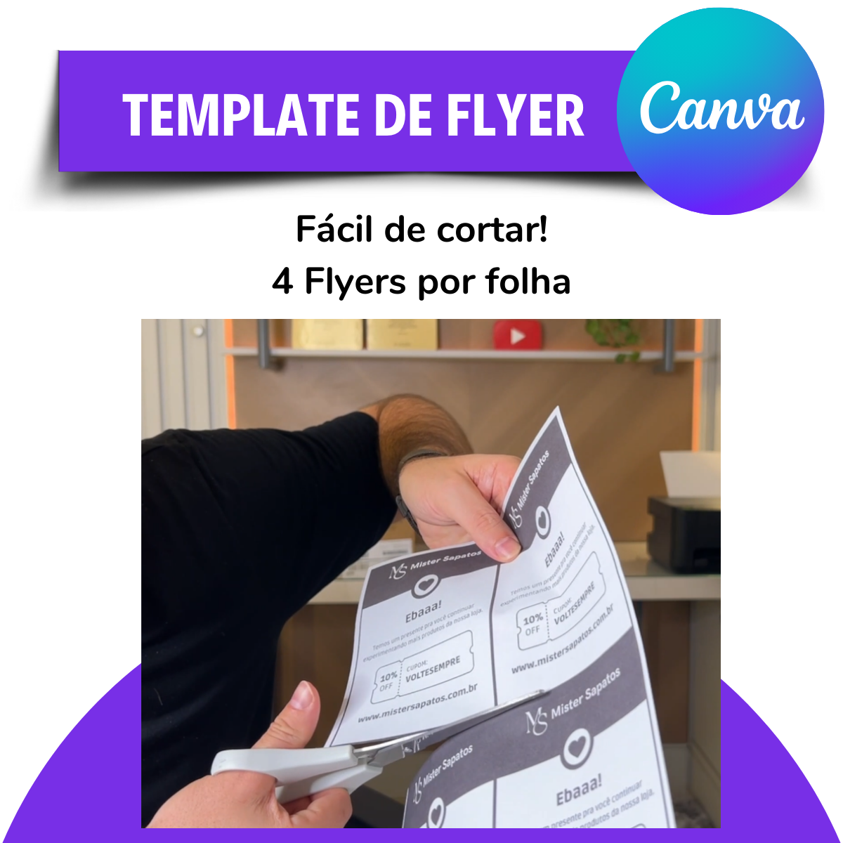 4 Modelos de Cartões Personalizados Flyer editável no Canva - Ajuda ...