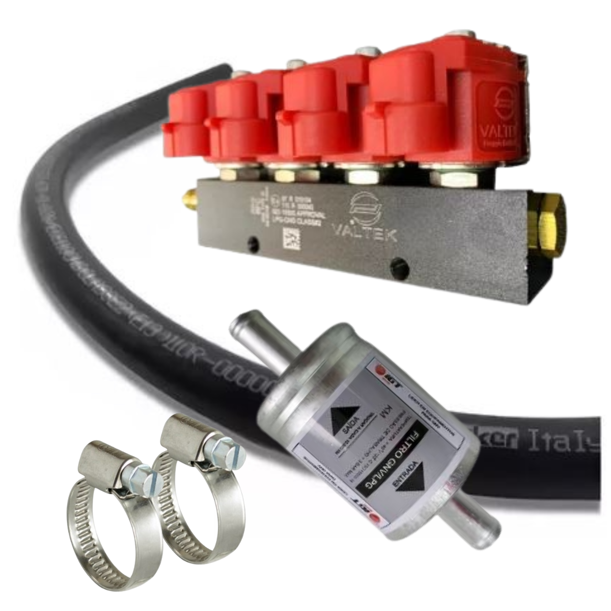 Rampa/bicos Gnv G5 Universal + Filtro + Conjunto de 3 Mangueiras Ger 5 ...