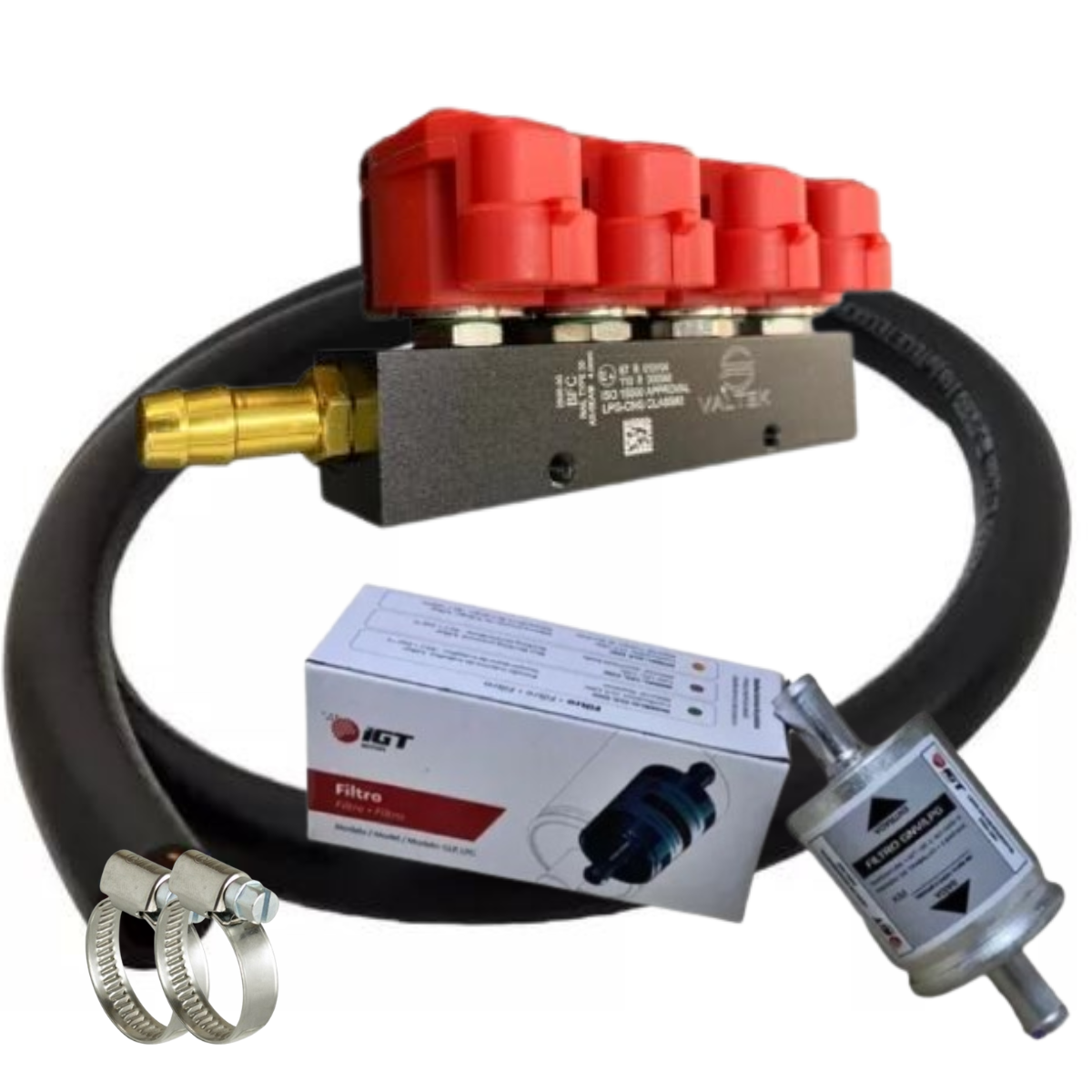 Rampa/bicos Gnv G5 Universal + Filtro + Conjunto de 3 Mangueiras Ger 5 ...