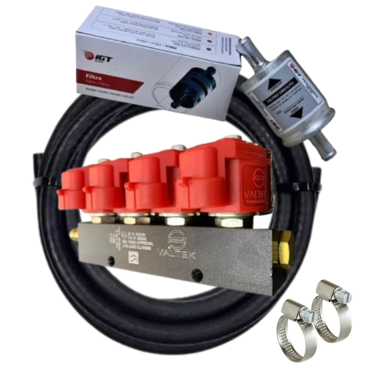 Rampa/bicos Gnv G5 Universal + Filtro + Conjunto de 3 Mangueiras Ger 5 ...