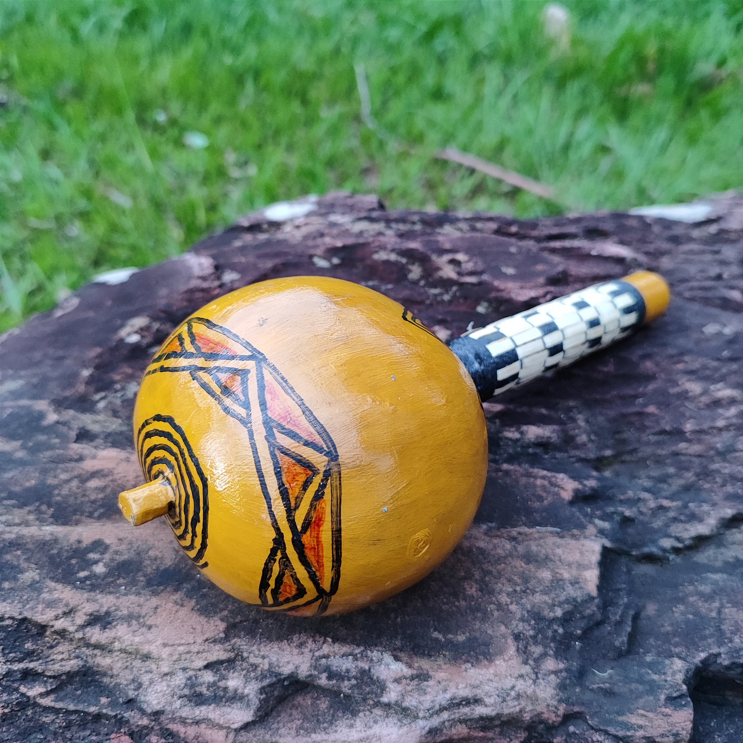 Maracá Indígena Geometria - Instrumentos Nativos