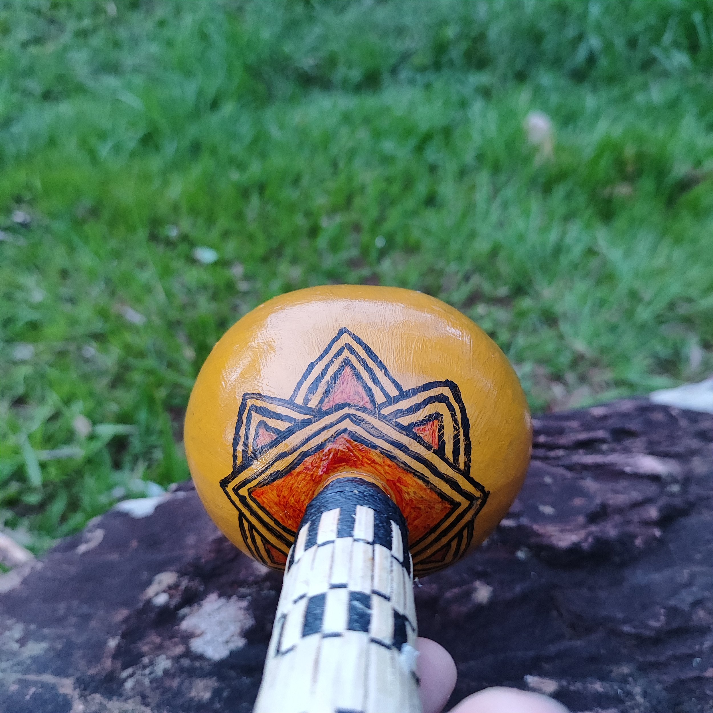 Maracá Indígena Geometria - Instrumentos Nativos