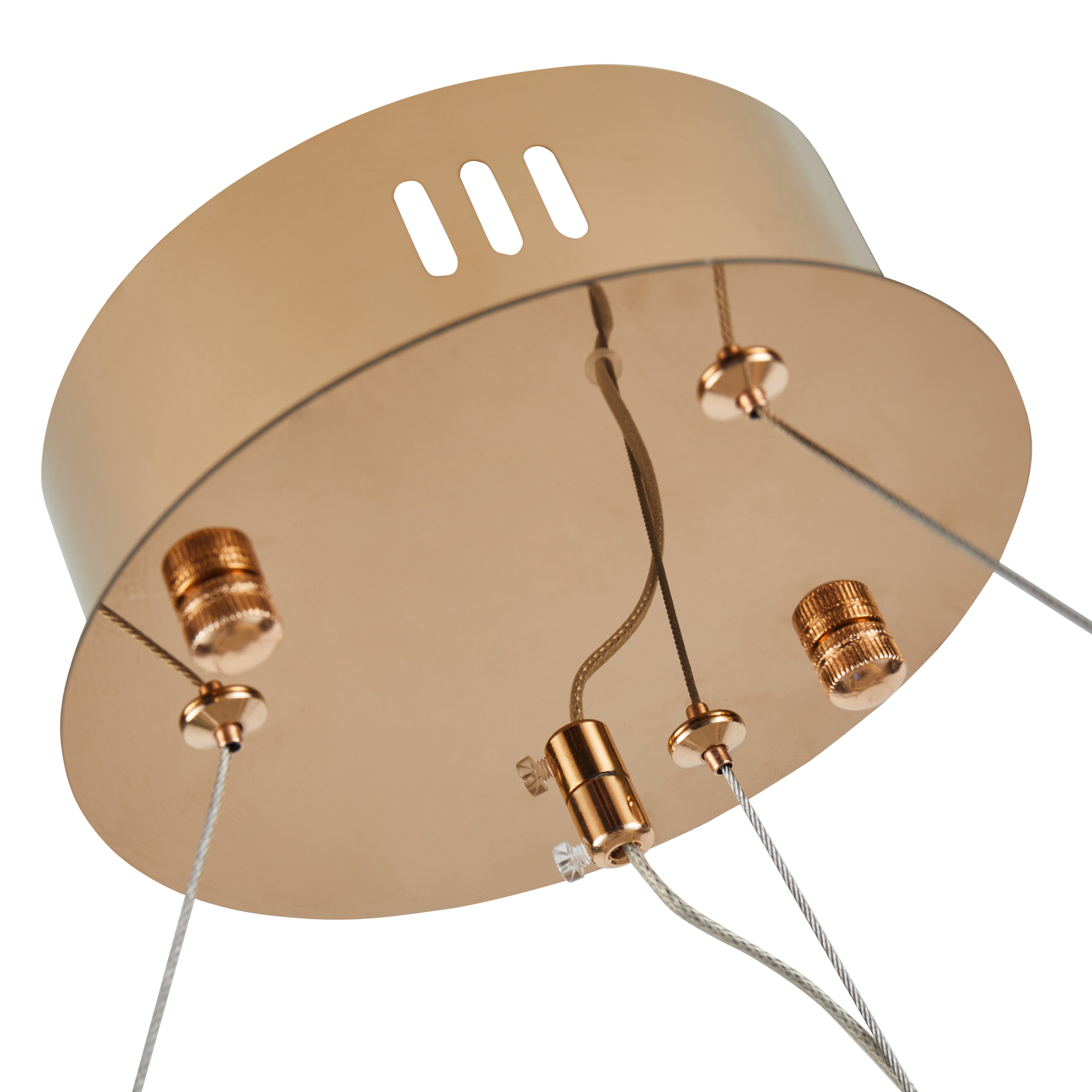Pendente LED Circular 80cm 60W Dourado Elegante - Nordecor 2772 - Lampdecor