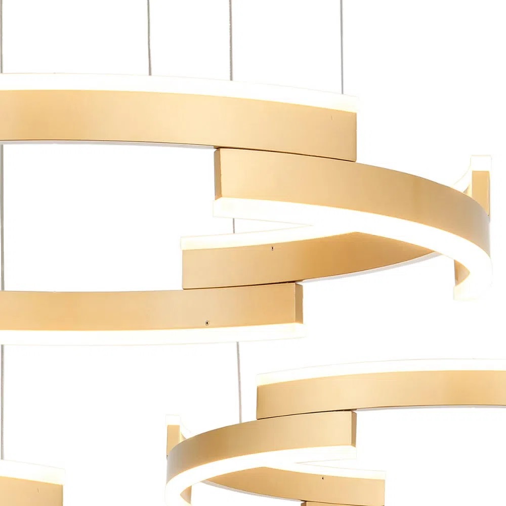 Pendente Match Dourado 3xLED 40W 3000K – Bella MV004 - Lampdecor