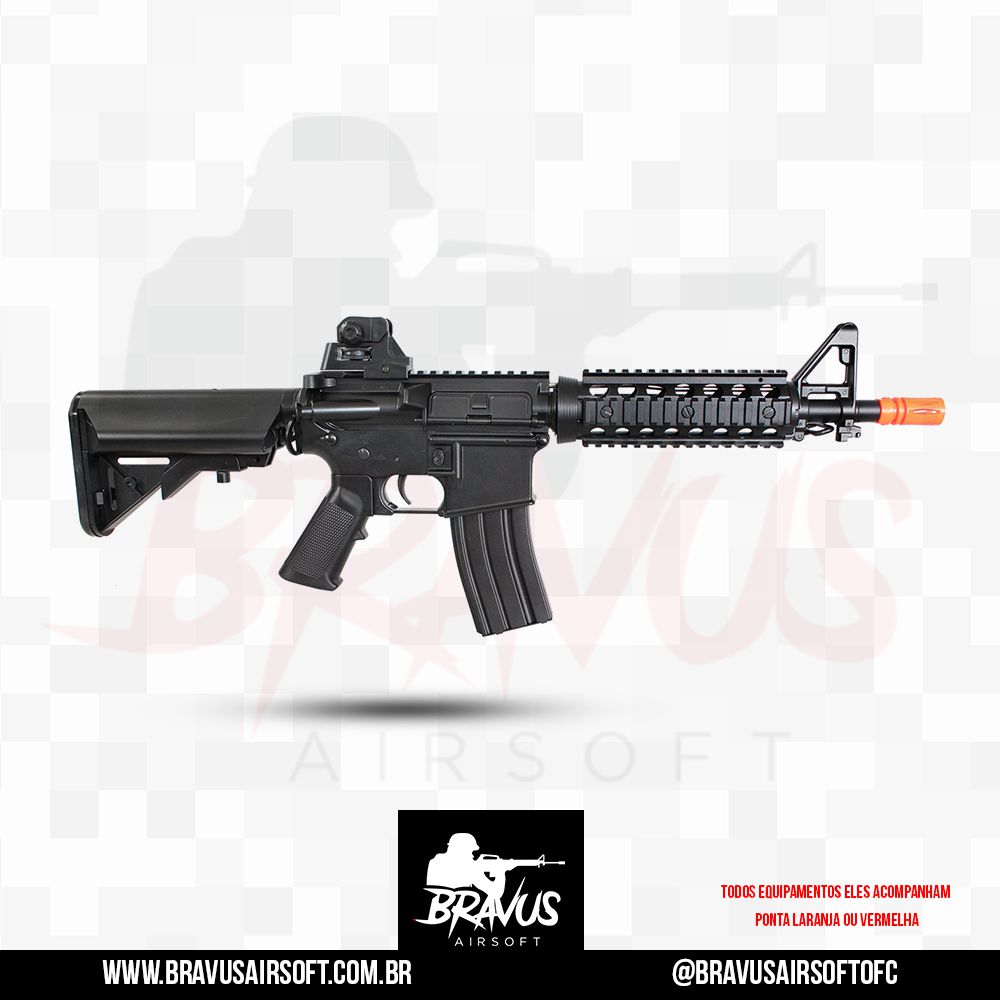 RIFLE AIRSOFT CM506S M4 RIS ET AEG – CYMA - BRAVUS AIRSOFT - A MELHOR ...