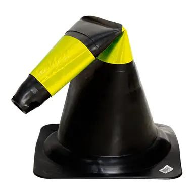 Cone Flexível Plastcor 50cm Refletivo PVC Preto - COPE