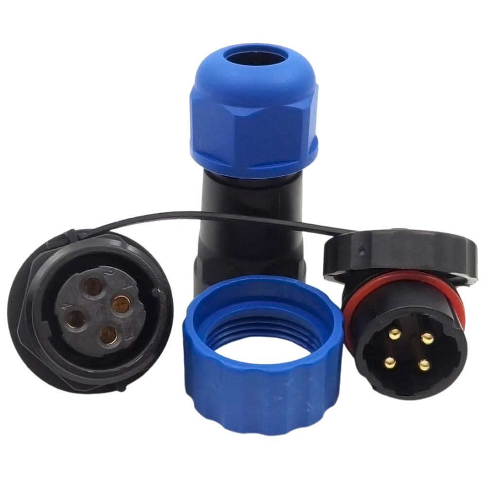 Conector 4 Pinos PD2 Impermeavel Conj Macho e Femea Painel - ON ...