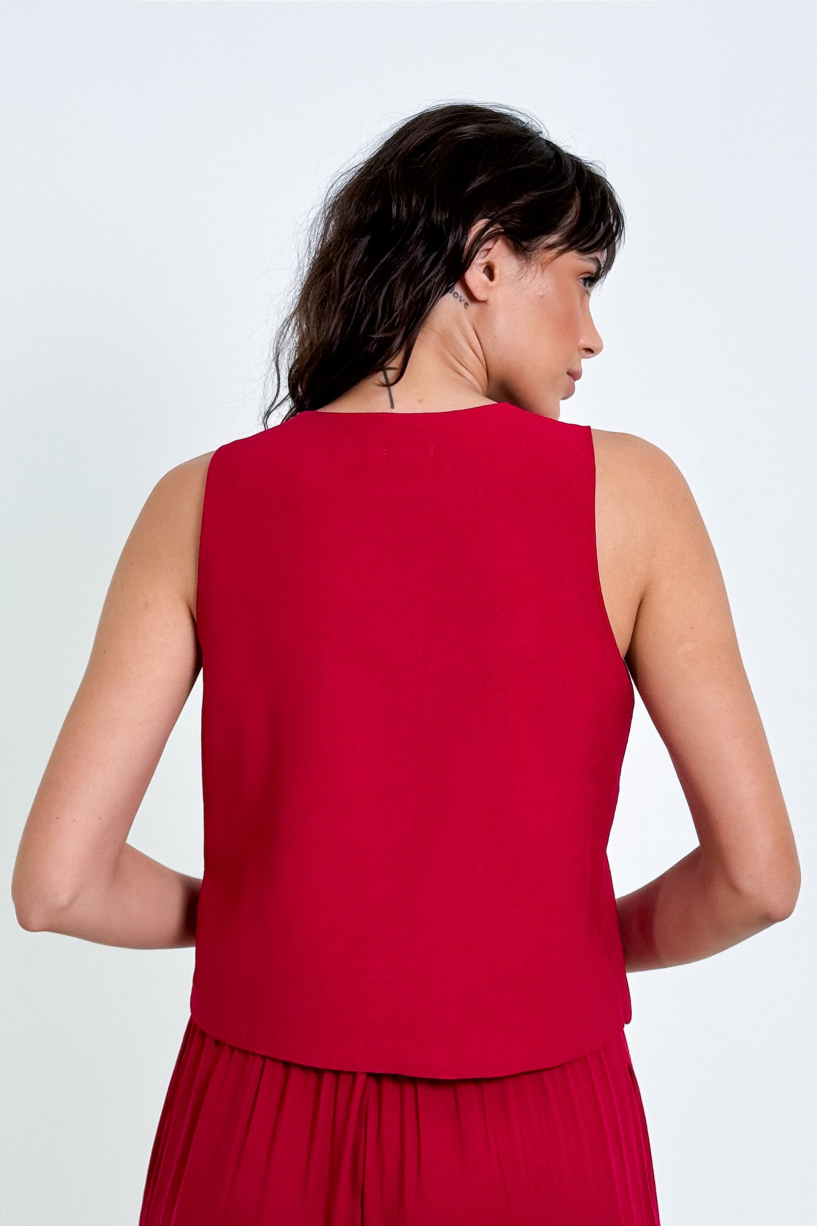 Colete Liso Color Botões - Zás! Loja