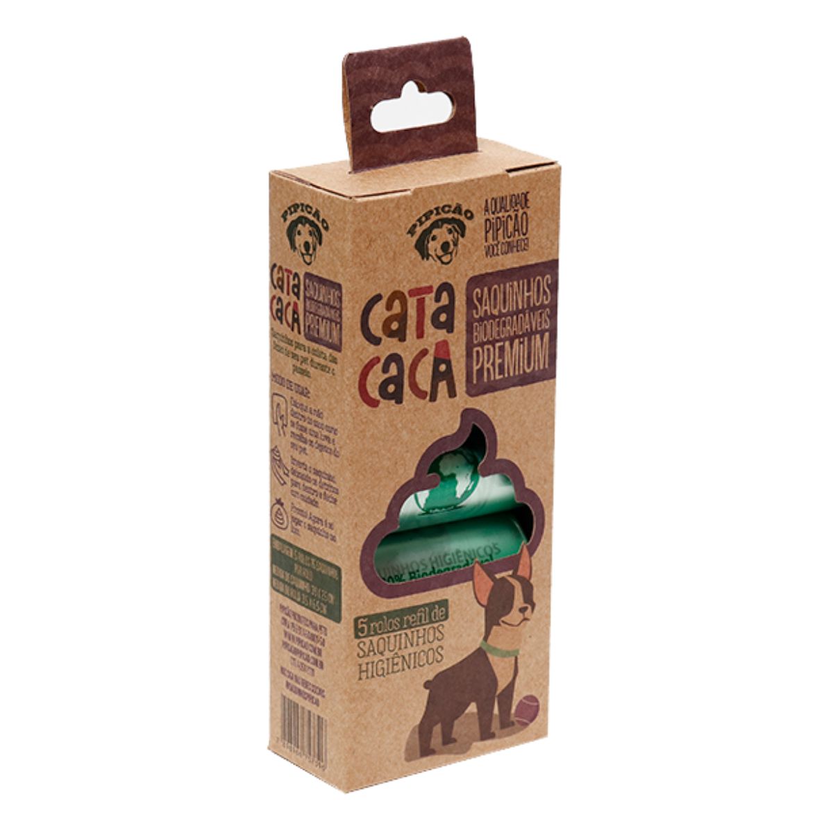 Kit 5 Rolinhos de Saquinhos Biodegradáveis Cata Caca Refil - Pipicao ...