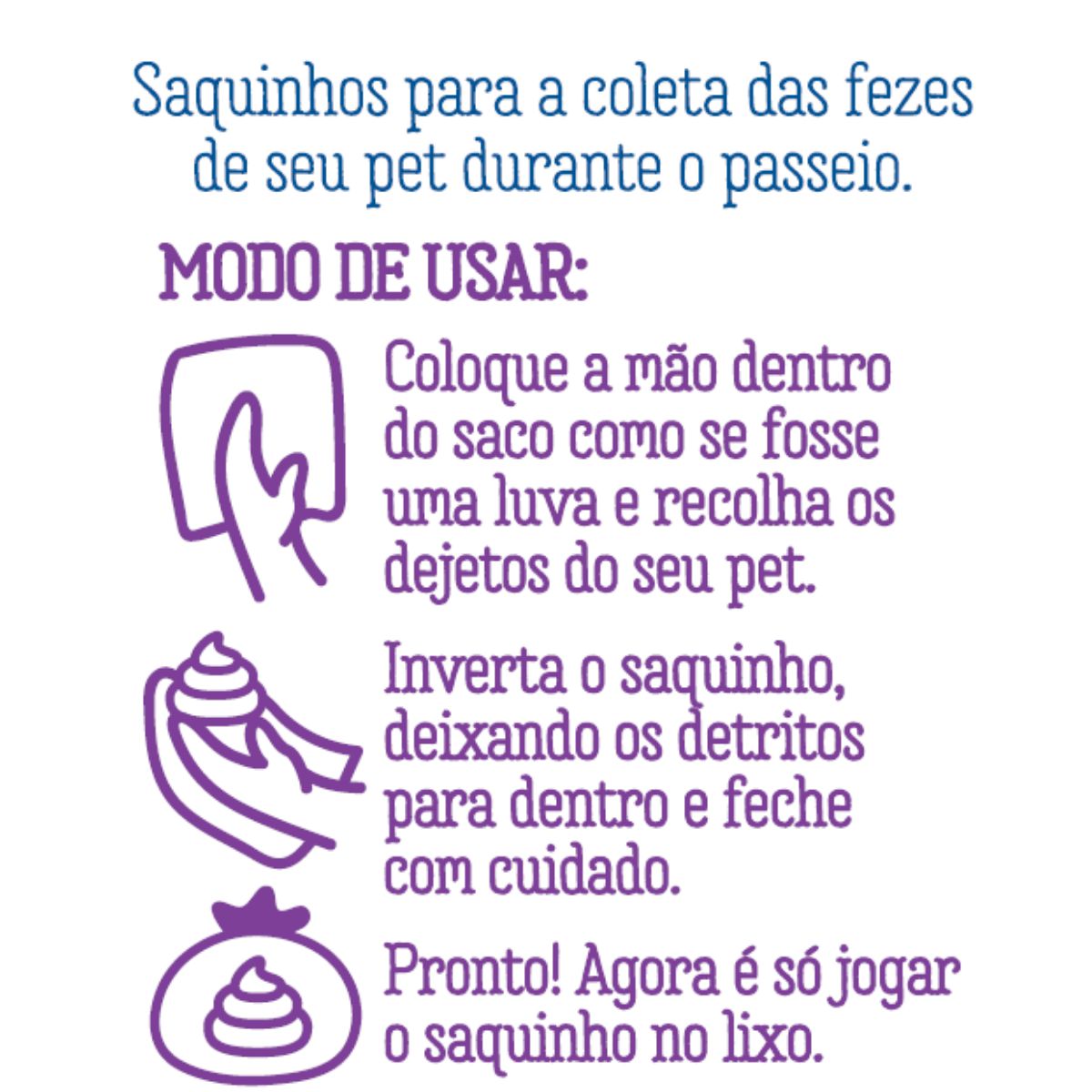Kit 10 Rolinhos de Saquinhos Biodegradáveis Cata Caca Refil - Pipicao ...