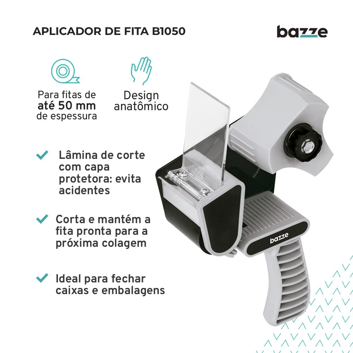 Aplicador De Fita Adesiva Metálico Bazze - Acalanto