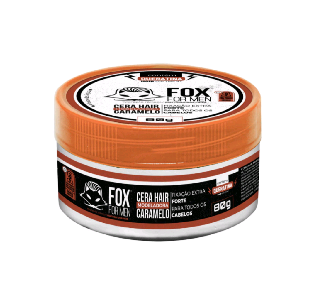 6 Cera Caramelo Fox for Men 80g (Extra Forte) - Sr. Barbeiro Store