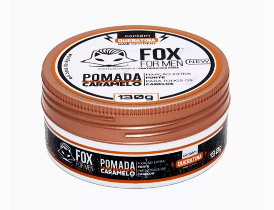 6 Cera Caramelo Fox For Men 130g (Extra Forte) - Sr. Barbeiro Store