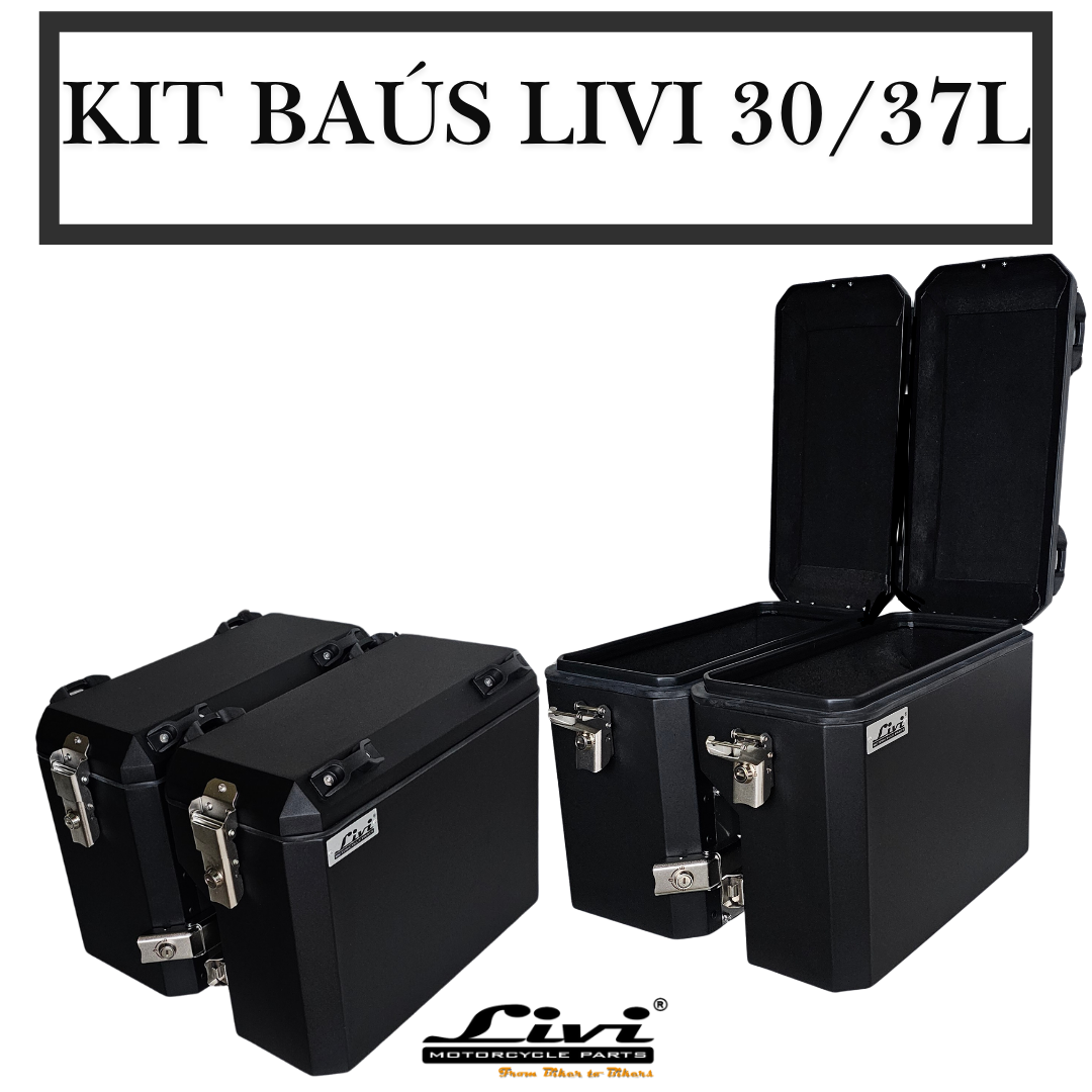 BAÚS LATERAIS 30/37L COM RECORTE BMW R1200GS ADV/ R1250 ADV / F850 ADV ...