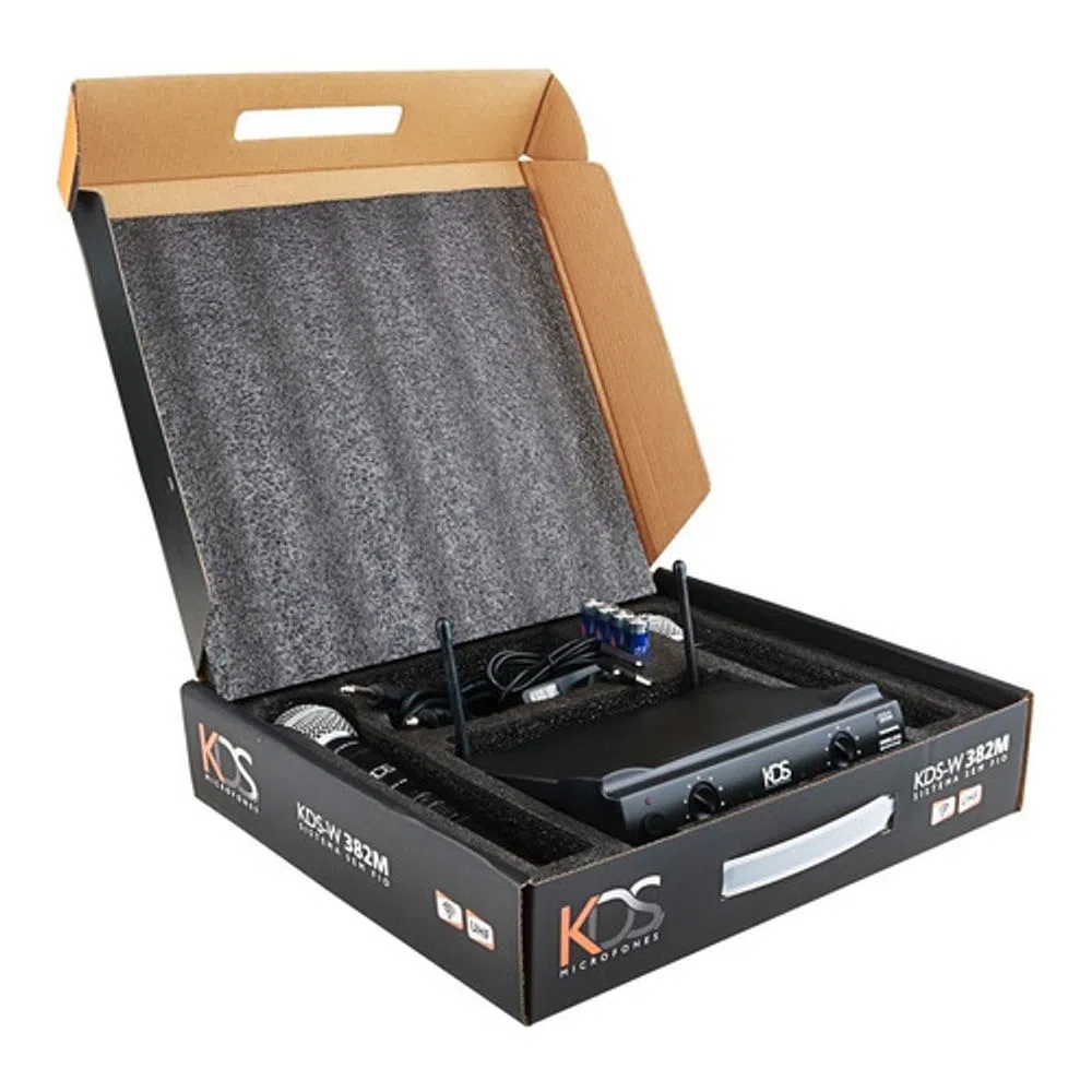 Microfone Kadosh sem Fio Duplo de mão Uhf Kds-W 382M - Loja de ...