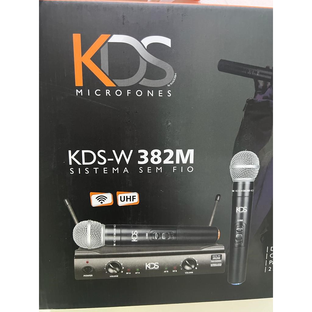 Microfone Kadosh sem Fio Duplo de mão Uhf Kds-W 382M - Loja de Instrumentos Musicais São ...