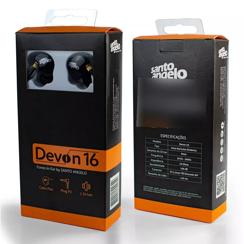 Fone De Ouvido Santo Angelo In Ear Devon 16 Retorno monitor - Loja de ...
