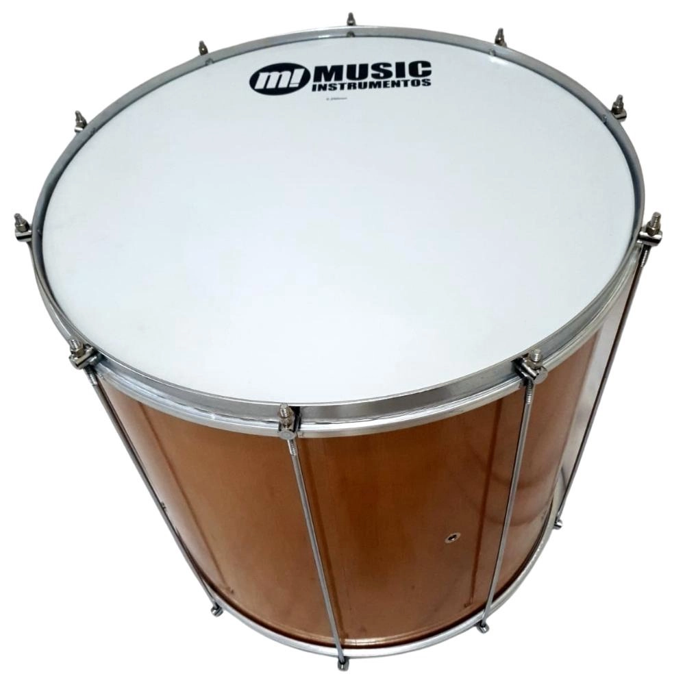 Surdo 18"polegadas Madeira Verniz Aro Bala 322AB profissional M Music - Loja de Instrumentos ...