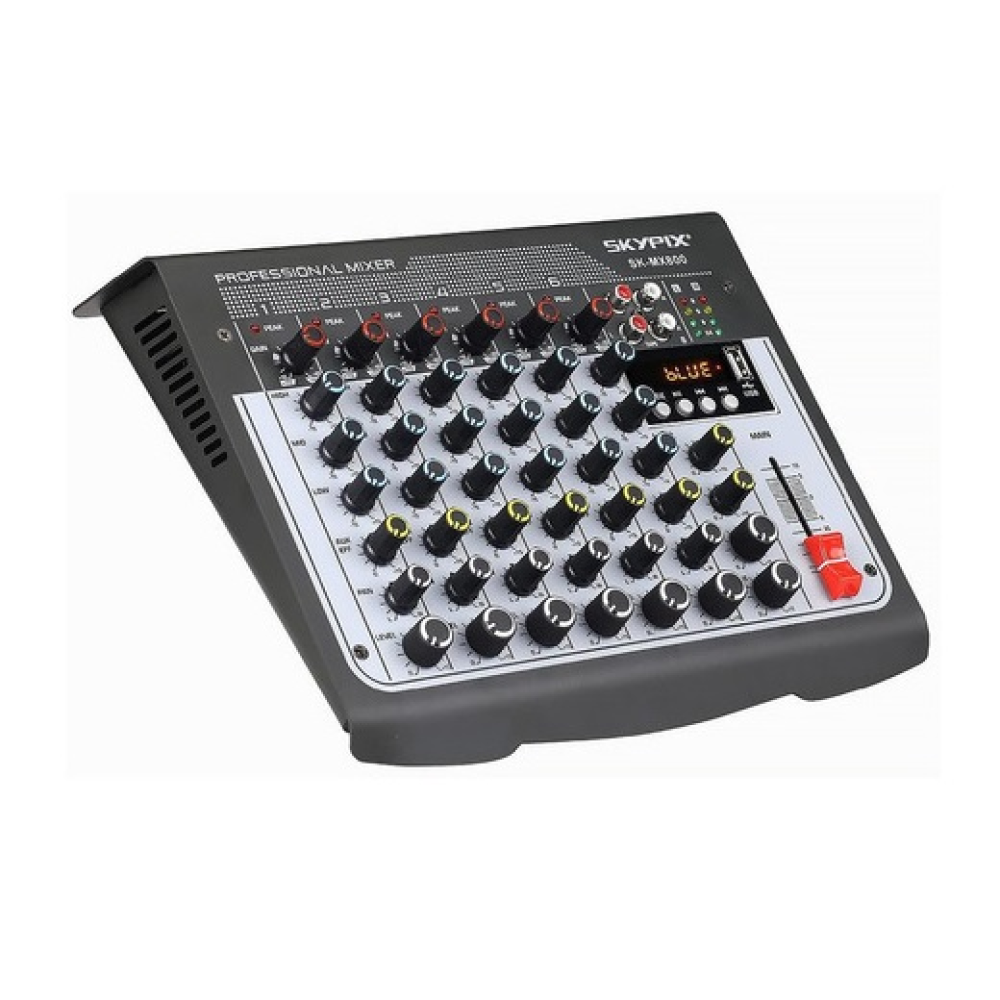 Mesa de som 8 Canais c/ delay Skypix SK-MX800 - Loja de Instrumentos ...