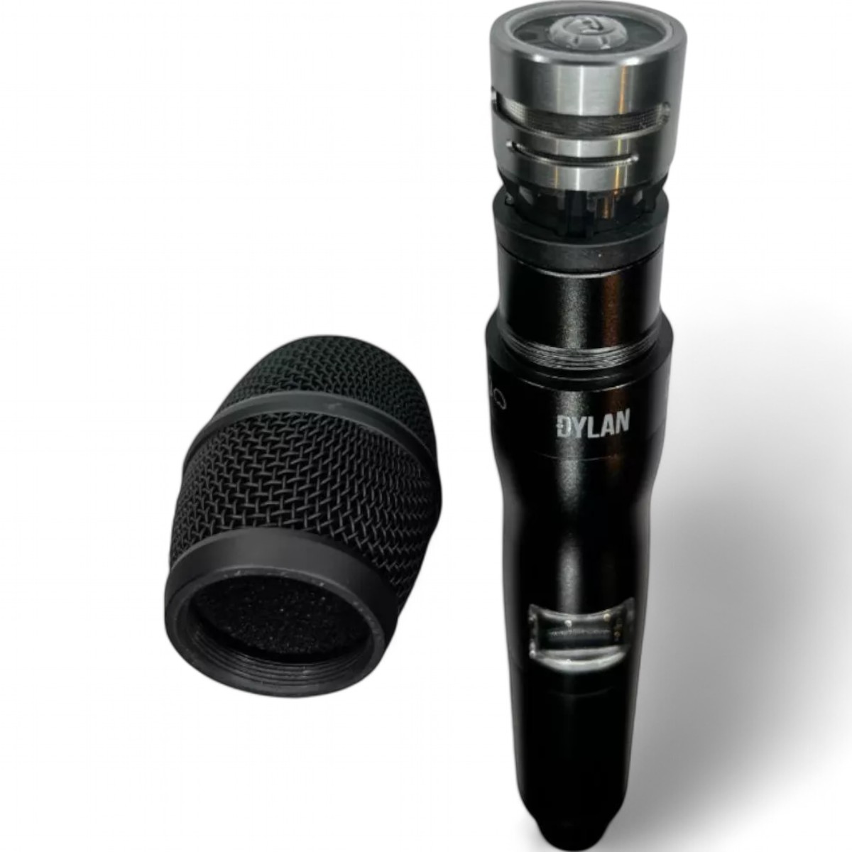 Microfone Dylan D-9000s Power duplo recarregável + 4 baterias lithium ...