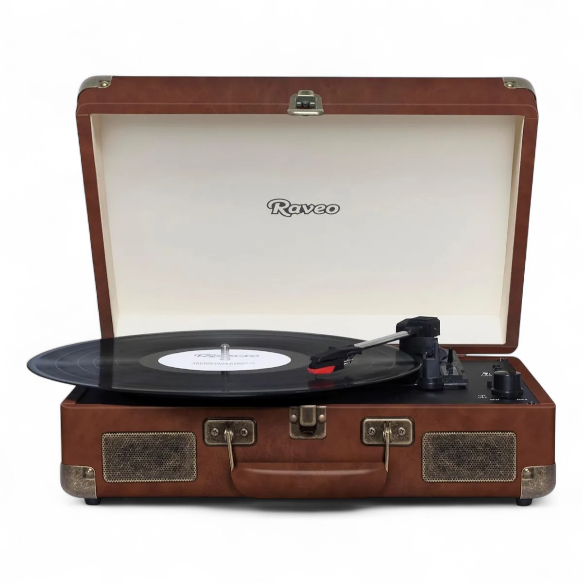 Toca Discos Vinil Lp Vintage Marrom C/ Caixa De Som Bluetooth Grava Usb ...