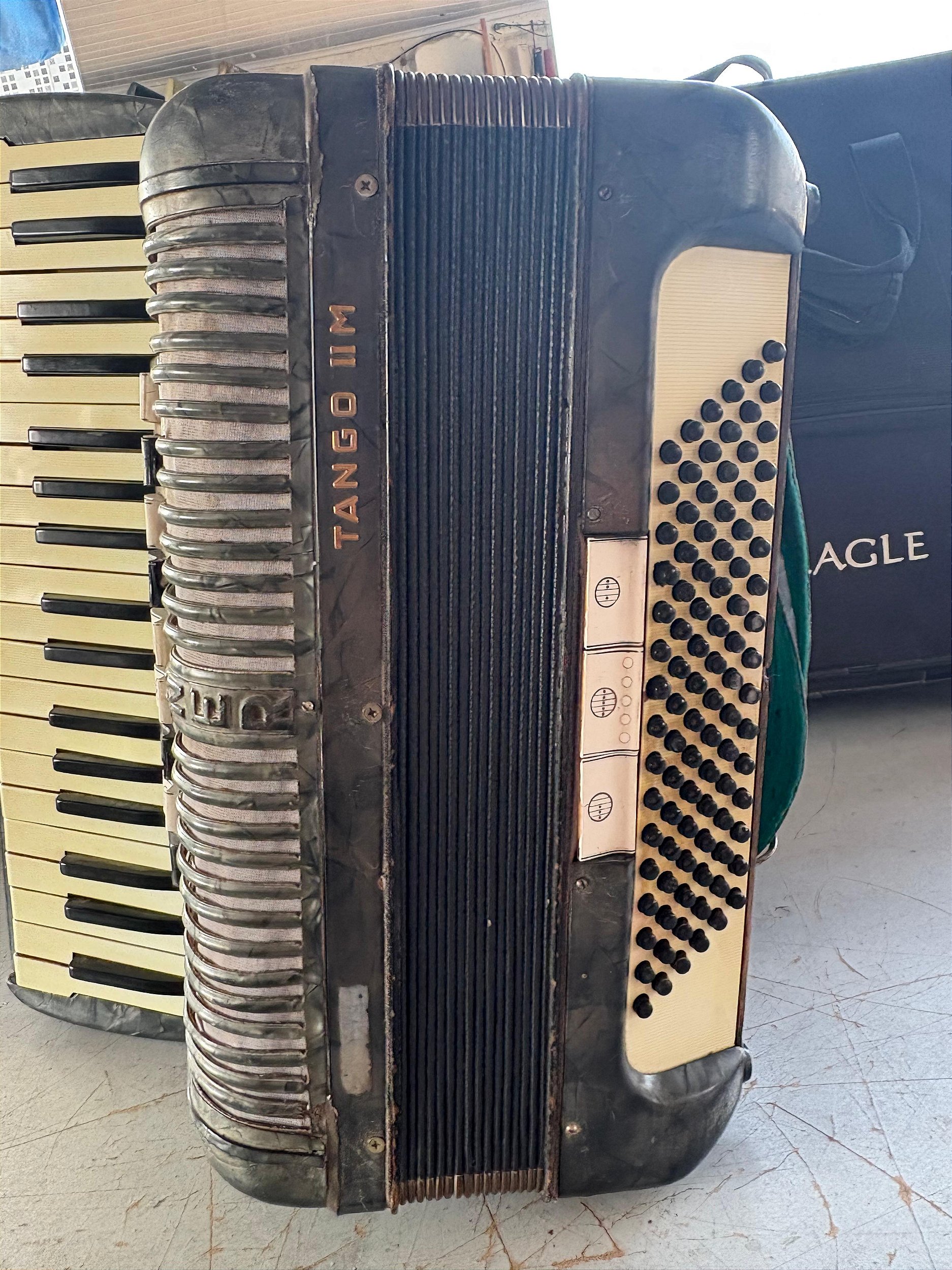 Sanfona acordeon Hohner Alemã Tango 2 M 120 baixos elétrica Regulada ...