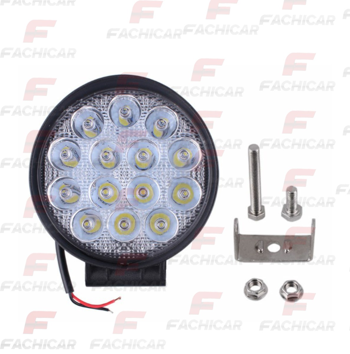 FAROL AUXILIAR UNIVERSAL REDONDO LED 14LEDS BRANCO 42W AUTOVEX ...
