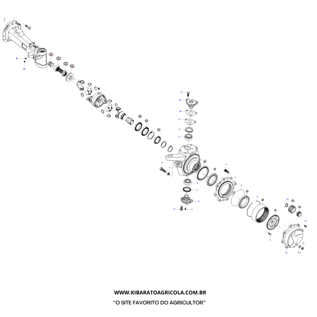 KIT RETENTOR TRAÇÃO DANA JOHN DEERE 5055/5060/5070/5075/5078/5080/5085 ...