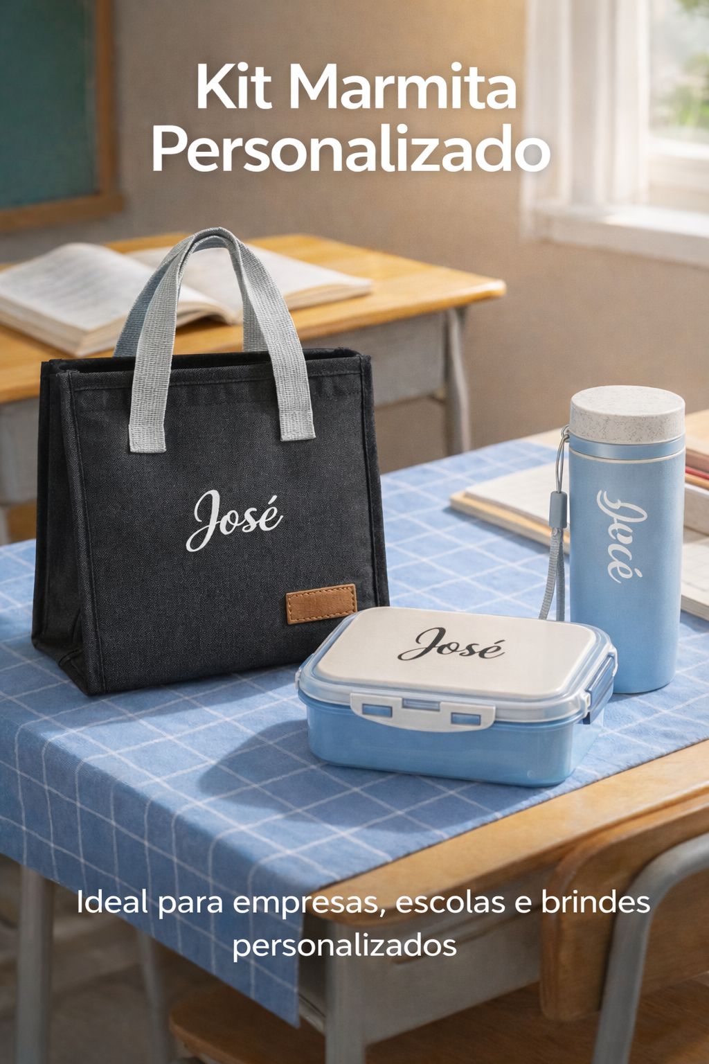 Kit Marmita 3 Peças Personalizado Como Desejar - lembrancasexpress
