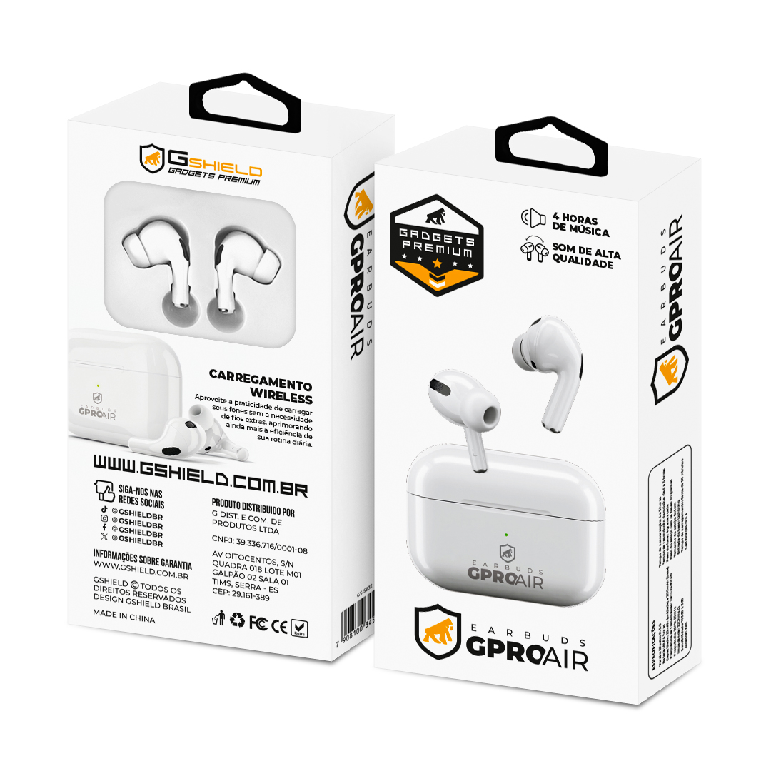 Earbuds - Fone de ouvido GPro Air - Com Pop-up Connection - Gshield - Atacado Gorila Shield ...