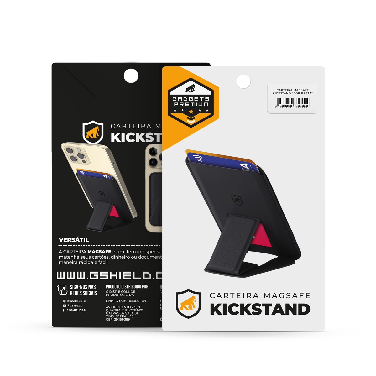 Carteira Magsafe - Porta Cartão Magnético - Gshield - Atacado Gorila ...