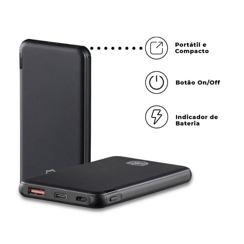 Carregador Portátil Powerfast - 10.000mAh e 20.000mAh - Gshield ...