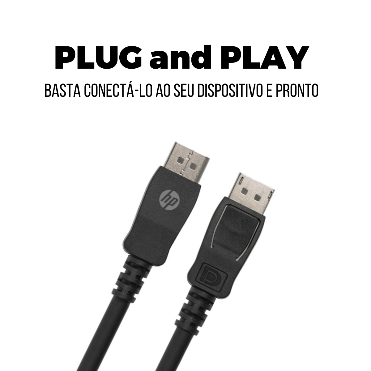 Cabo Displayport - 2m - HP - Atacado Gorila Shield - Acessórios para ...