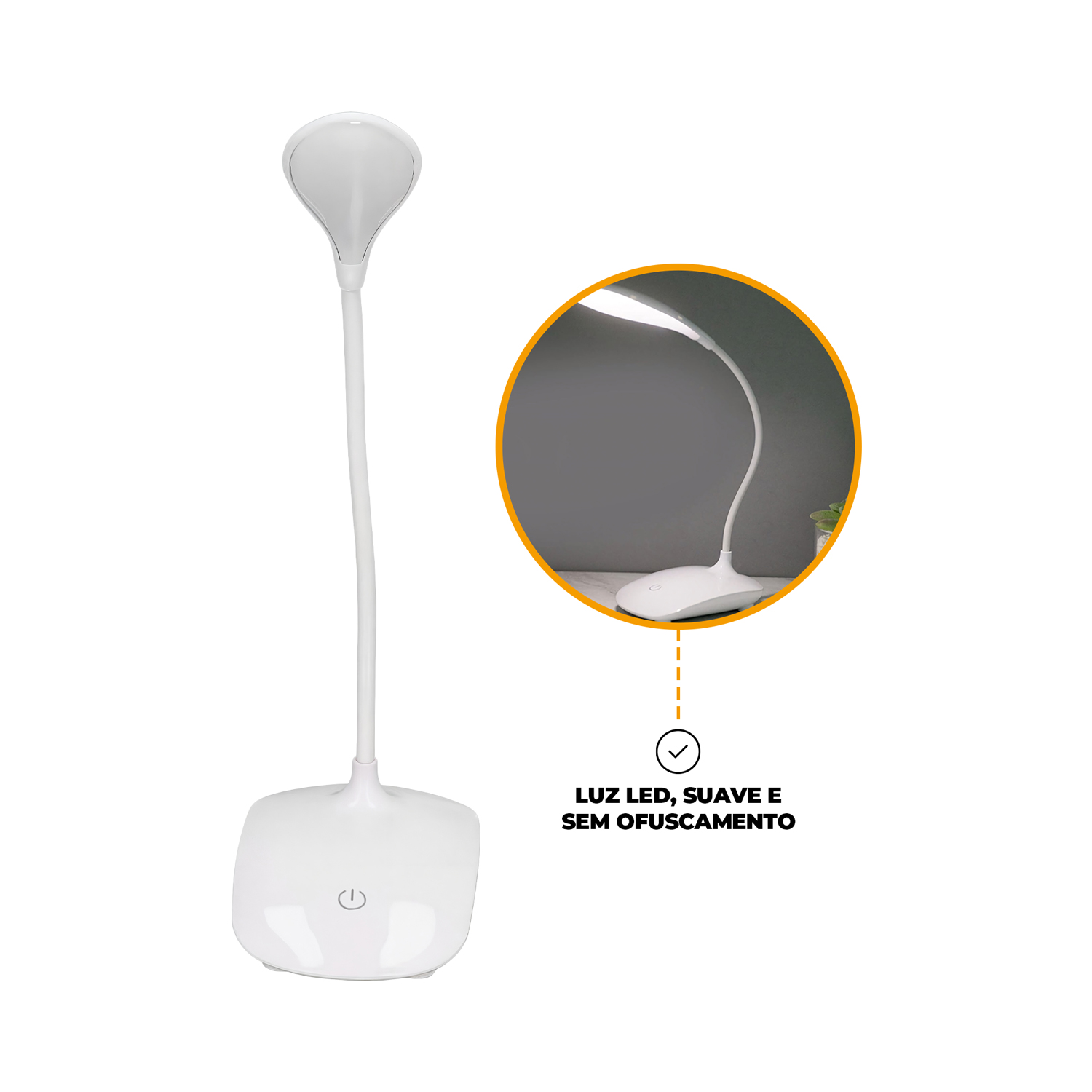 Luminária de Mesa Flexível Touch - Portátil de LED - Verde - Atacado Gorila Shield - Acessórios ...