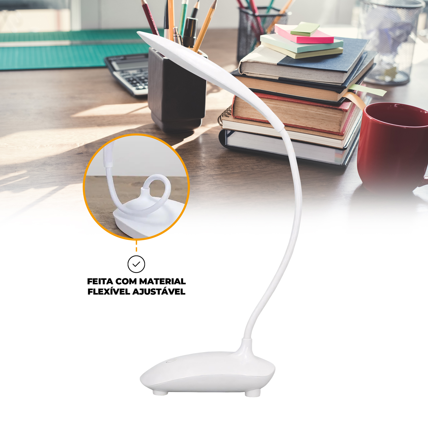 Luminária de Mesa Flexível Touch - Portátil de LED - Verde - Atacado Gorila Shield - Acessórios ...