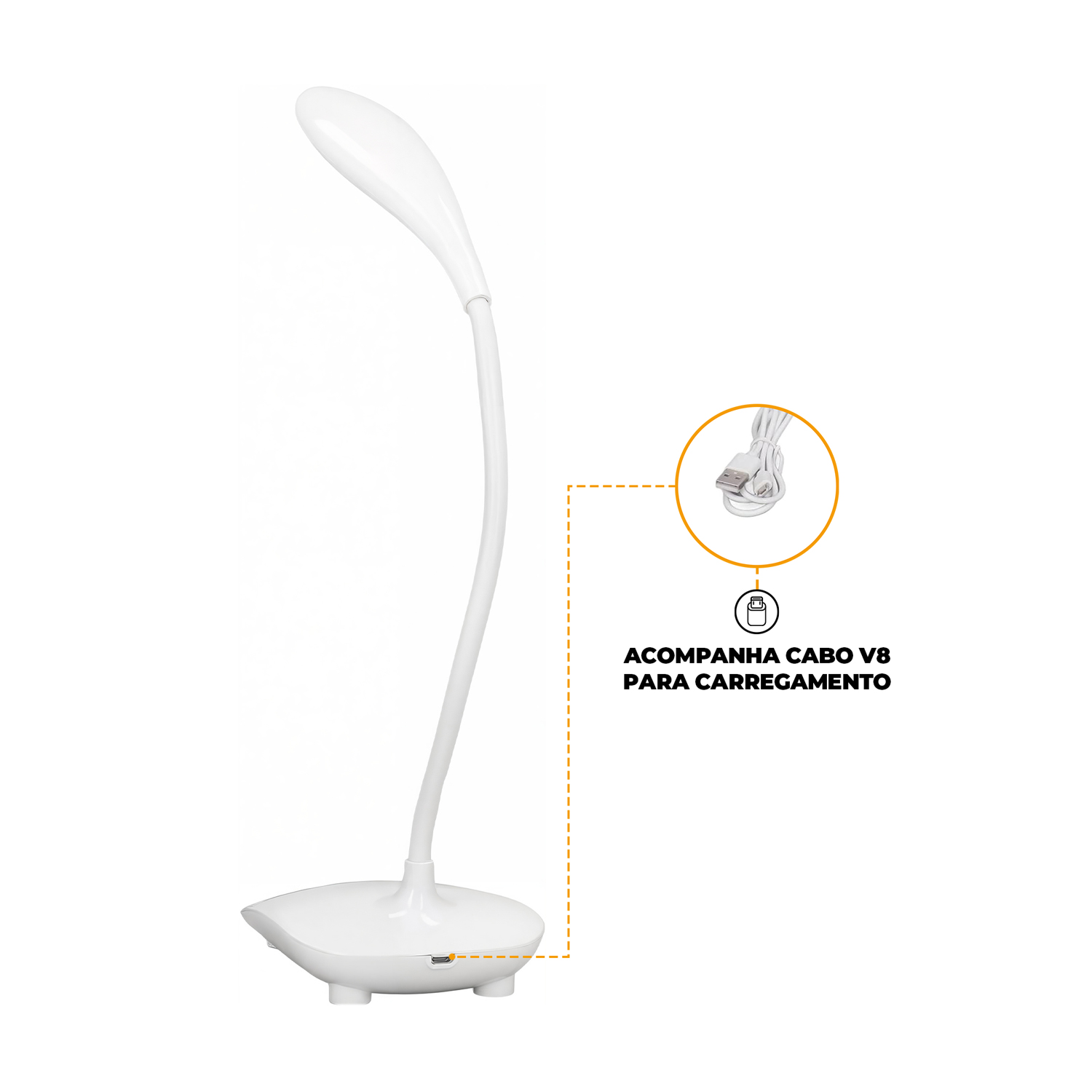 Luminária de Mesa Flexível Touch - Portátil de LED - Verde - Atacado Gorila Shield - Acessórios ...