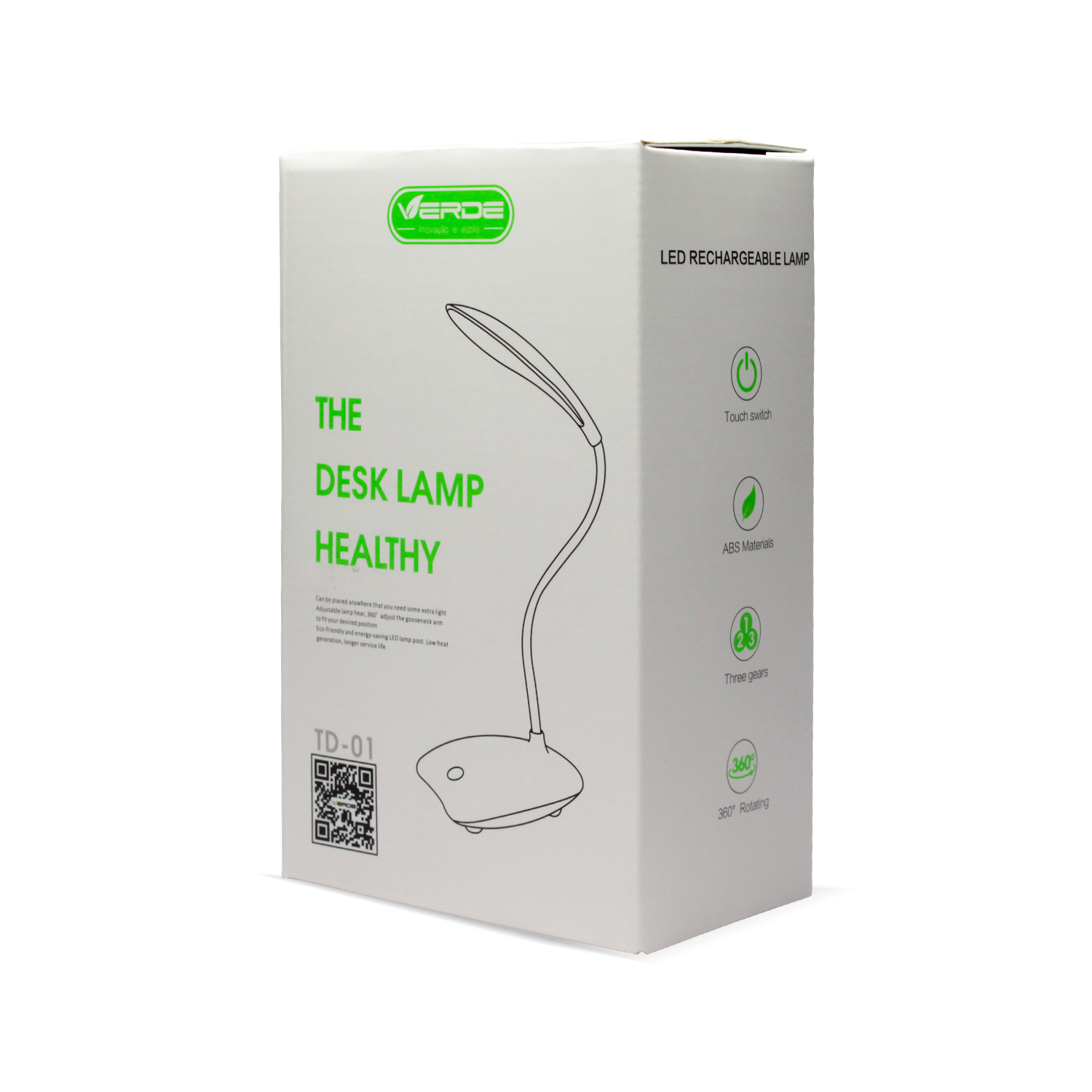 Luminária de Mesa Flexível Touch - Portátil de LED - Verde - Atacado Gorila Shield - Acessórios ...