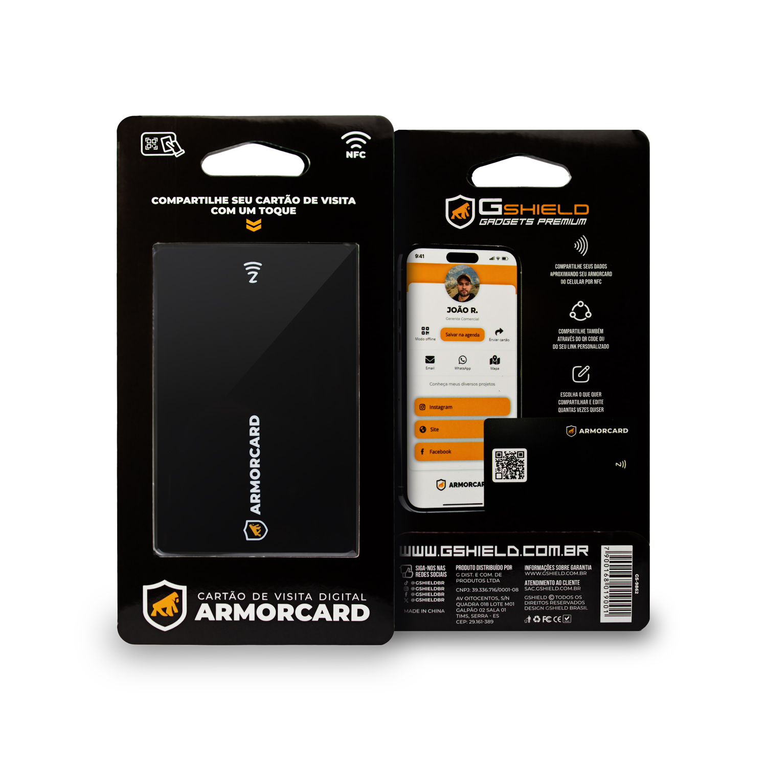 Cartão de Visita Digital - ArmorCard | Atacado Gshield - Atacado Gorila Shield - Acessórios para ...