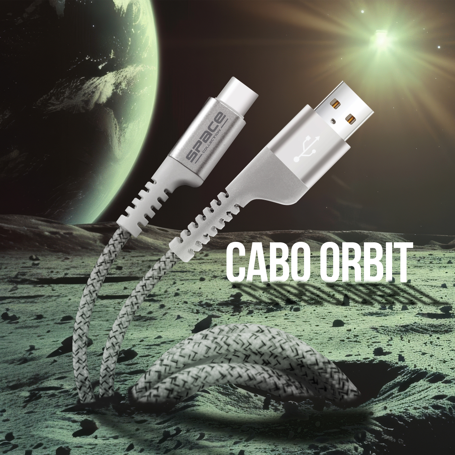 Cabo Orbit - Micro USB V8 / Tipo C / Lightning / USB-A - SPACE ...