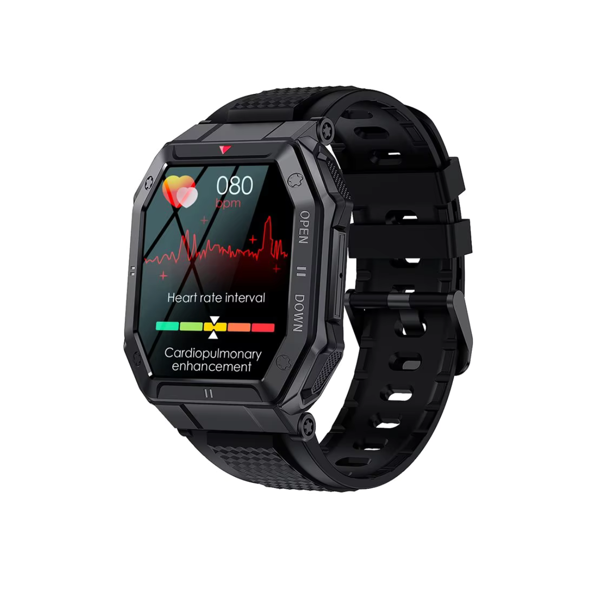 Smartwatch com Monitor Cardíaco - PRETO / VERDE - Verde - Atacado ...