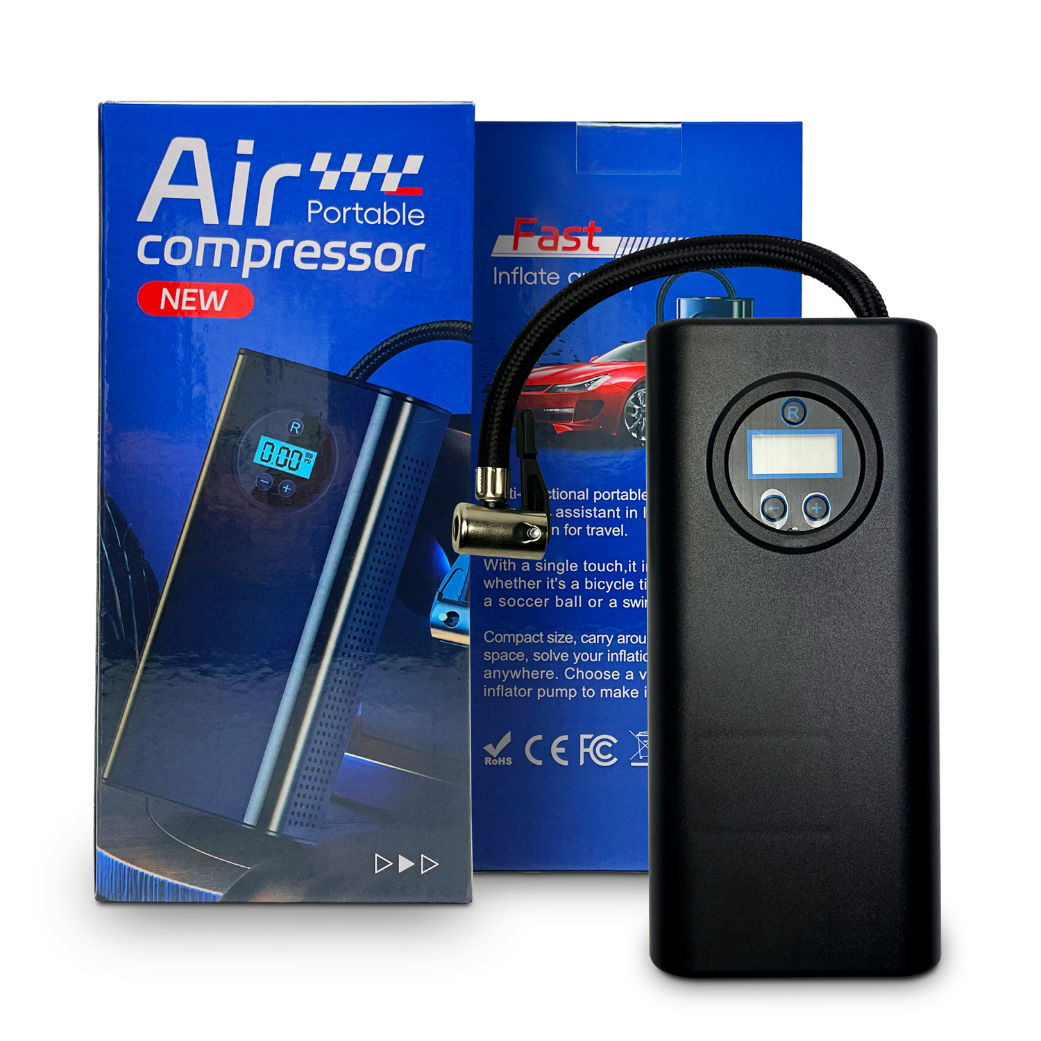 Compressor de Ar Portátil para Pneu - Verde - Atacado Gorila Shield - Acessórios para celular