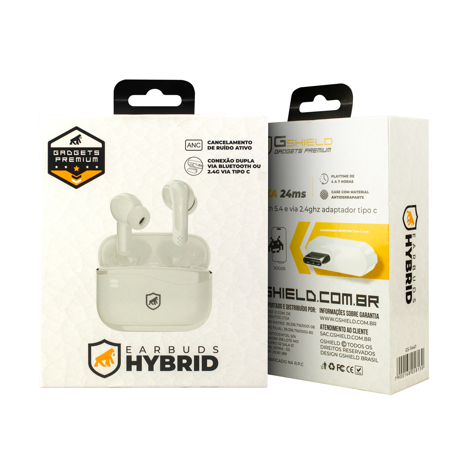 Earbuds Fone de Ouvido Bluetooth - Hybrid - Gshield - Atacado Gorila ...