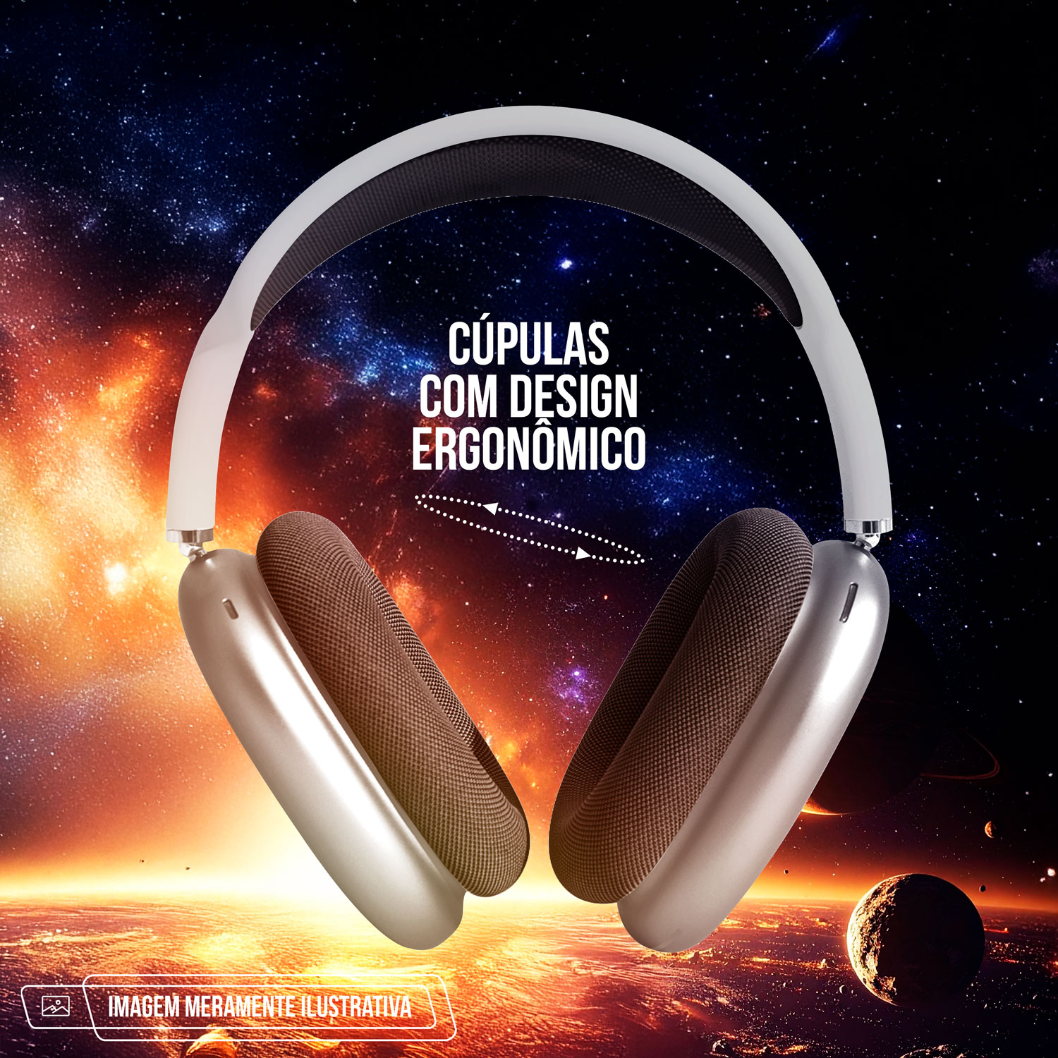 Headphone Bluetooth Orbit Max - SPACE - Atacado Gorila Shield ...