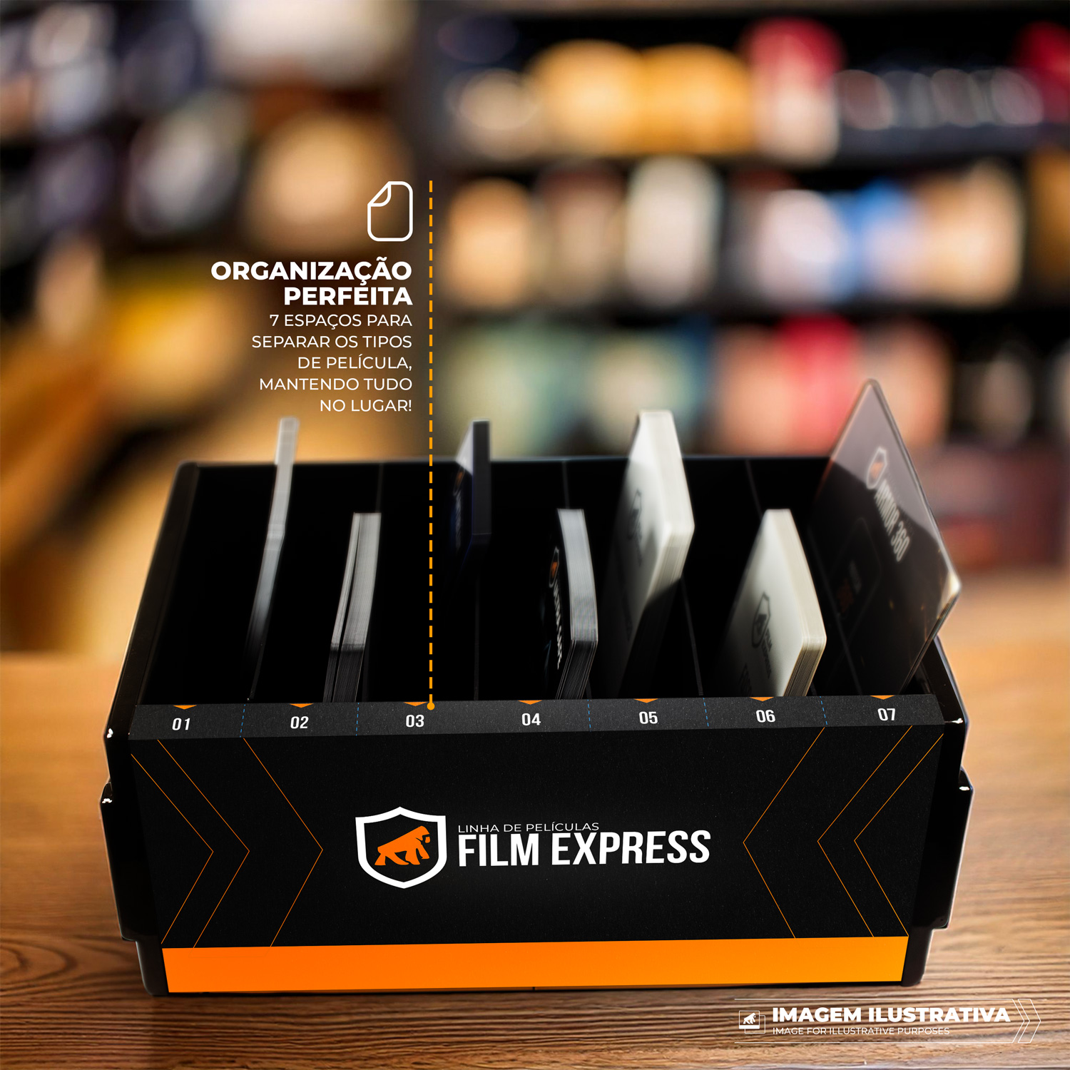 Organizador de Películas Film Express - Gshield - Atacado Gorila Shield ...