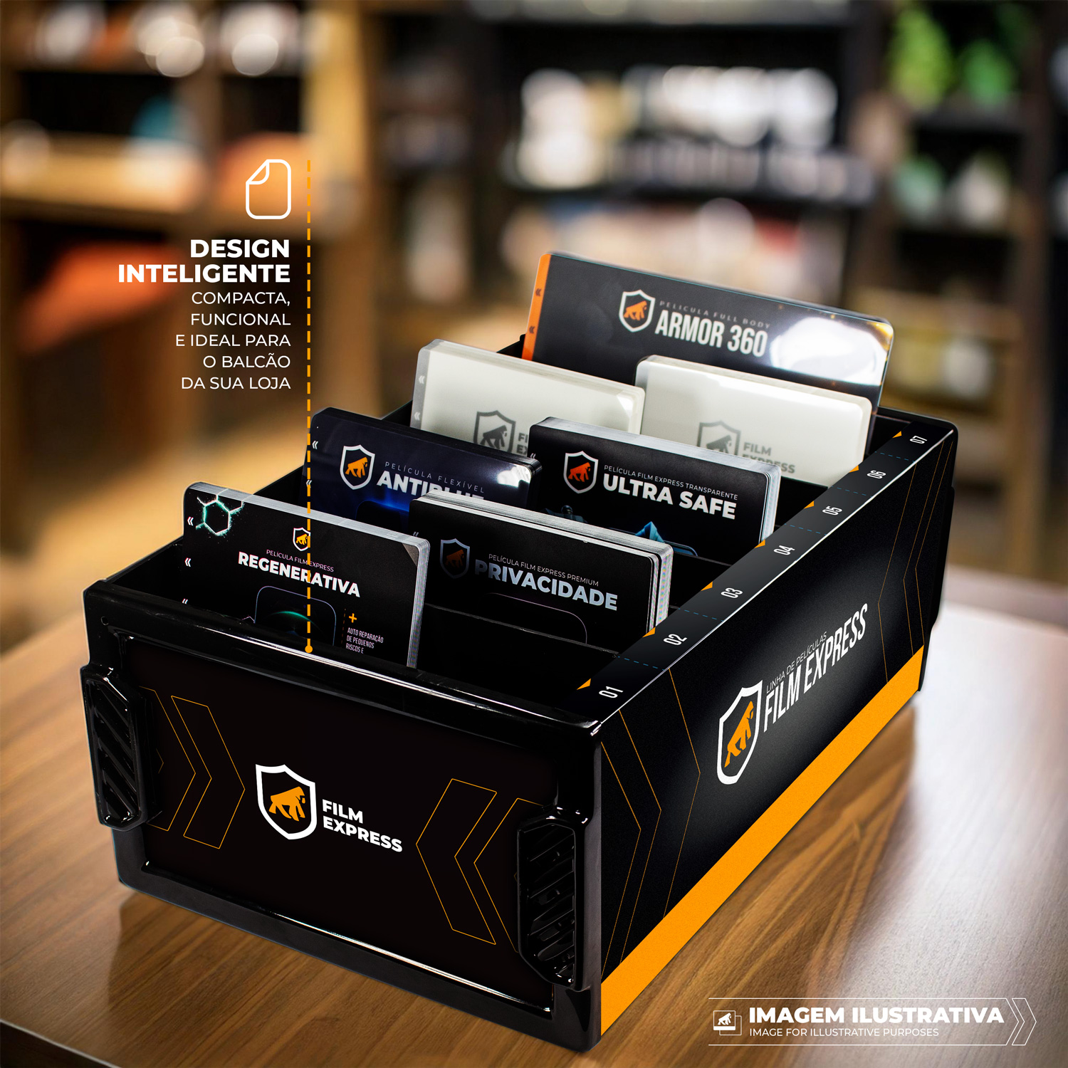 Organizador de Películas Film Express - Gshield - Atacado Gorila Shield ...